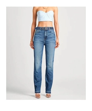 GANNI Straight-leg Jeans With Belt Detail