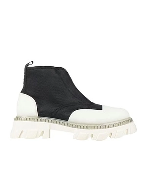 GANNI Two-tone Platform Boots - White