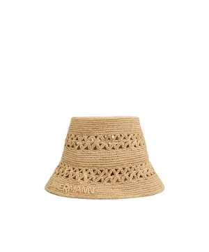 Zimmermann Raffia Bucket Hat - Nude