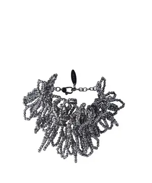 Brunello Cucinelli Sterling Silver Bracelet - Lignite Ash