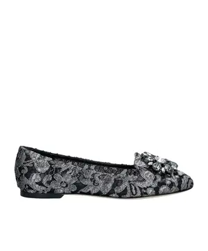 Dolce & Gabbana Round Toe Slippers - Black