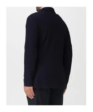 LARDINI Double-breasted Textured Jacket
