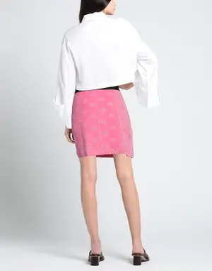 Dolce & Gabbana Velvet Pencil Skirt With Logo Print