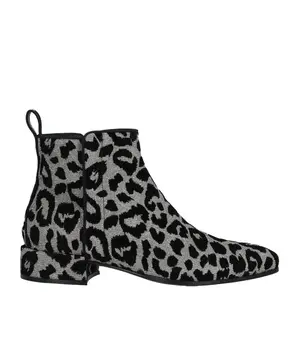 Dolce & Gabbana Leopard-print Ankle Boots - Black