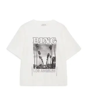 ANINE BING Short-sleeved Crew Neck T-shirt - Ivory