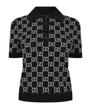Gucci Gg Jacquard Reversible Polo Shirt