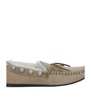 Isabel Marant Étoile Suede Loafers With Shearling Lining And Stud Detailing