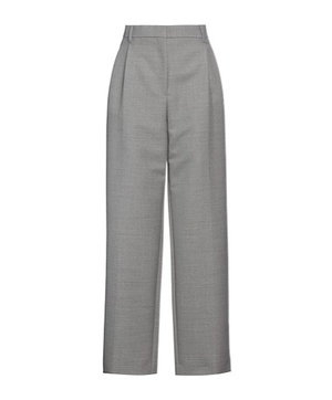 Burberry Solid Color Wool Wide-leg Pants - Gray