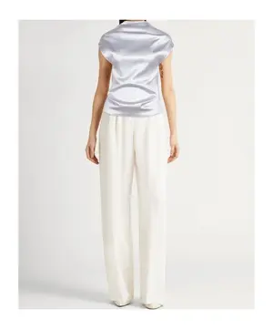 Sportmax Short Sleeve High Neck Top