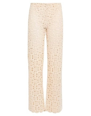 MAXCO. Solid Color Straight-leg Pants - Nude
