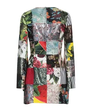 Dolce & Gabbana Spliced Jacquard Long Sleeve Long Dress
