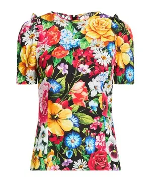Dolce & Gabbana Floral Short-sleeve Top - Multicolor