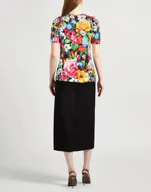 Dolce & Gabbana Floral Short-sleeve Top - Multicolor