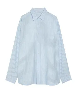 Acne Studios Minimalist Versatile Striped Shirt - Blue