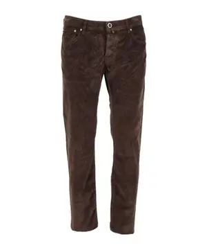 Jacob Cohen Logo Patch Straight Leg Pants - Black