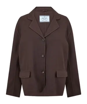 Prada Cotton Classic Collar Button Jacket