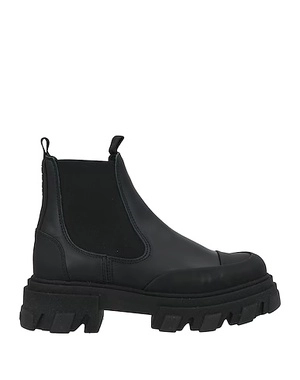 GANNI Simple Solid-color Platform Boots - Black