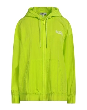 GANNI Long Sleeve Hooded Jacket - Green