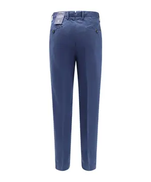 Incotex Pleated Cropped Trousers - Blue