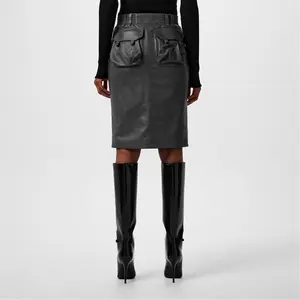Saint Laurent Large Pocket Pencil Skirt