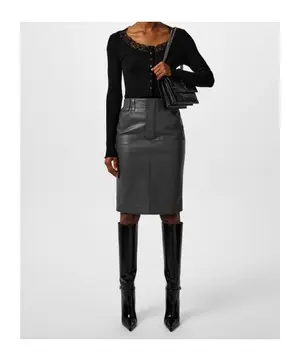 Saint Laurent Large Pocket Pencil Skirt
