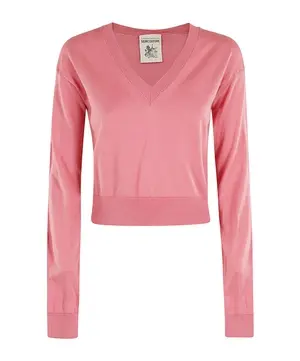 SEMICOUTURE V-neck Long-sleeved Sweater