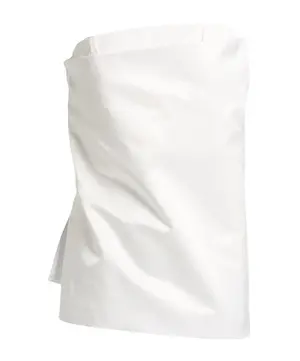 Sportmax Bandeau Pleated Tank Top - White