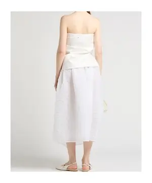 Sportmax Bandeau Pleated Tank Top