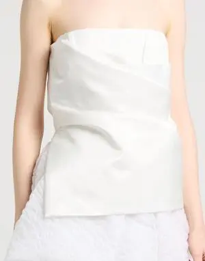 Sportmax Bandeau Pleated Tank Top