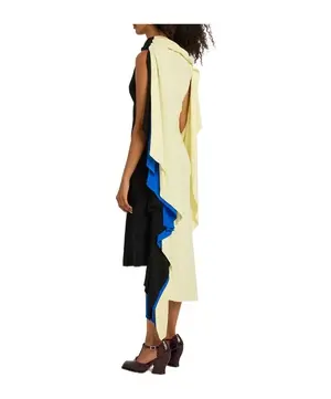 Loewe Color-blocked Asymmetric Dress