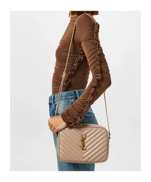 Saint Laurent Lou Camera Bag - Nude