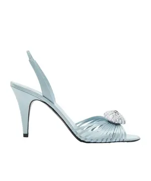 Valentino Garavani High-heeled Heart-shaped Rhinestone Sandals