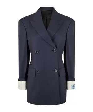 Prada Double Breasted Blazer - Black