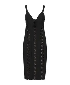 Dolce & Gabbana Solid Color Sleeveless Slim-fit Dress - Black