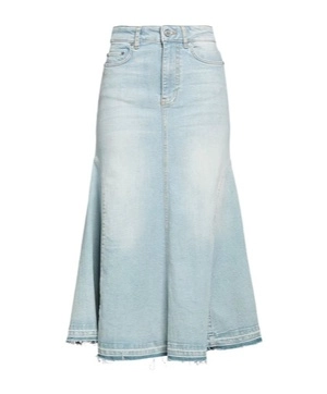 GANNI Denim Midi Skirt