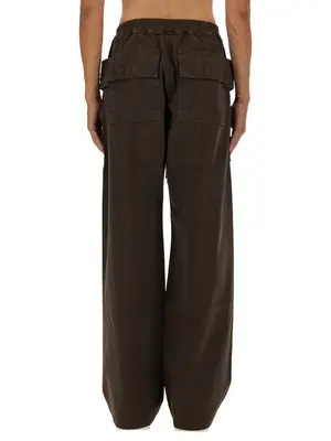 Rick Owens Creatch Wide Cargo Drawstring Pants