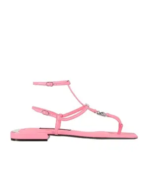 Dolce & Gabbana Minimalist Leather Sandals - Pink