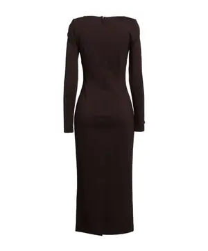 Dolce & Gabbana Fitted Jersey Dress With Square Neckline And Long Sleeves