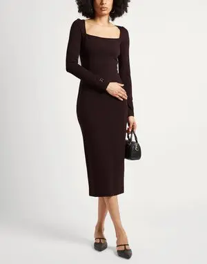 Dolce & Gabbana Fitted Jersey Dress With Square Neckline And Long Sleeves