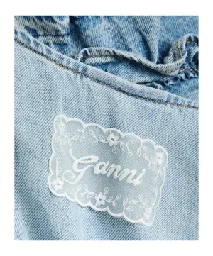 GANNI Frill Denim Mini Dress