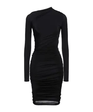 Balenciaga Off-the-shoulder Long Sleeve Mini Dress