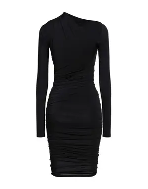 Balenciaga Off-the-shoulder Long Sleeve Mini Dress