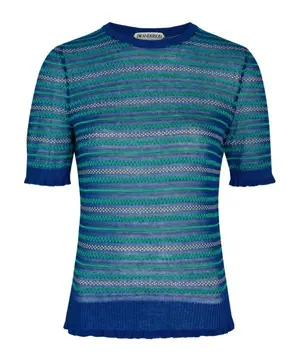 J.W.ANDERSON Fair Isle Sheer Cotton-blend Top