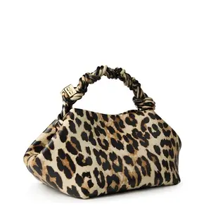 GANNI Leopard Print Hexagonal Crossbody Bag - Multicolor
