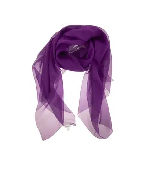 Max Mara Finished Edge Silk Scarf - Purple