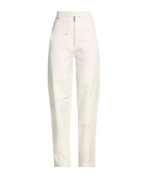 Isabel Marant Étoile Solid Color Minimalist Casual Pants - White