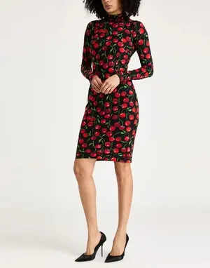 Dolce & Gabbana Printed Long Sleeve Dress