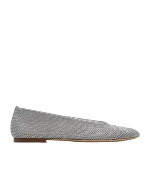 Burberry Mesh Ballerina Shoes - Silver