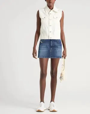 DIESEL® Dark Wash Denim Midi Skirt