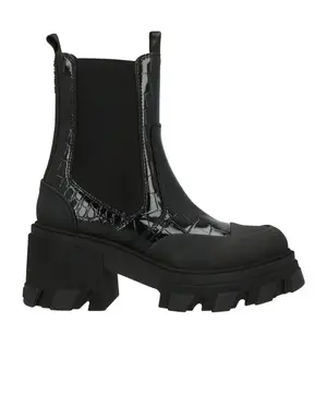 GANNI Thick-soled Ankle Boots - Black